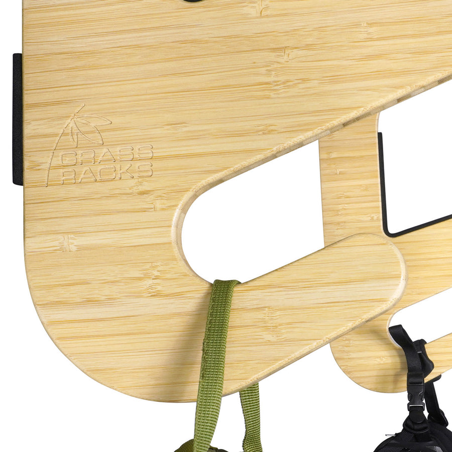 Premium Bamboo Paddleboard Rack | Wakeboard Rack | Indoor Wall-Mount ...