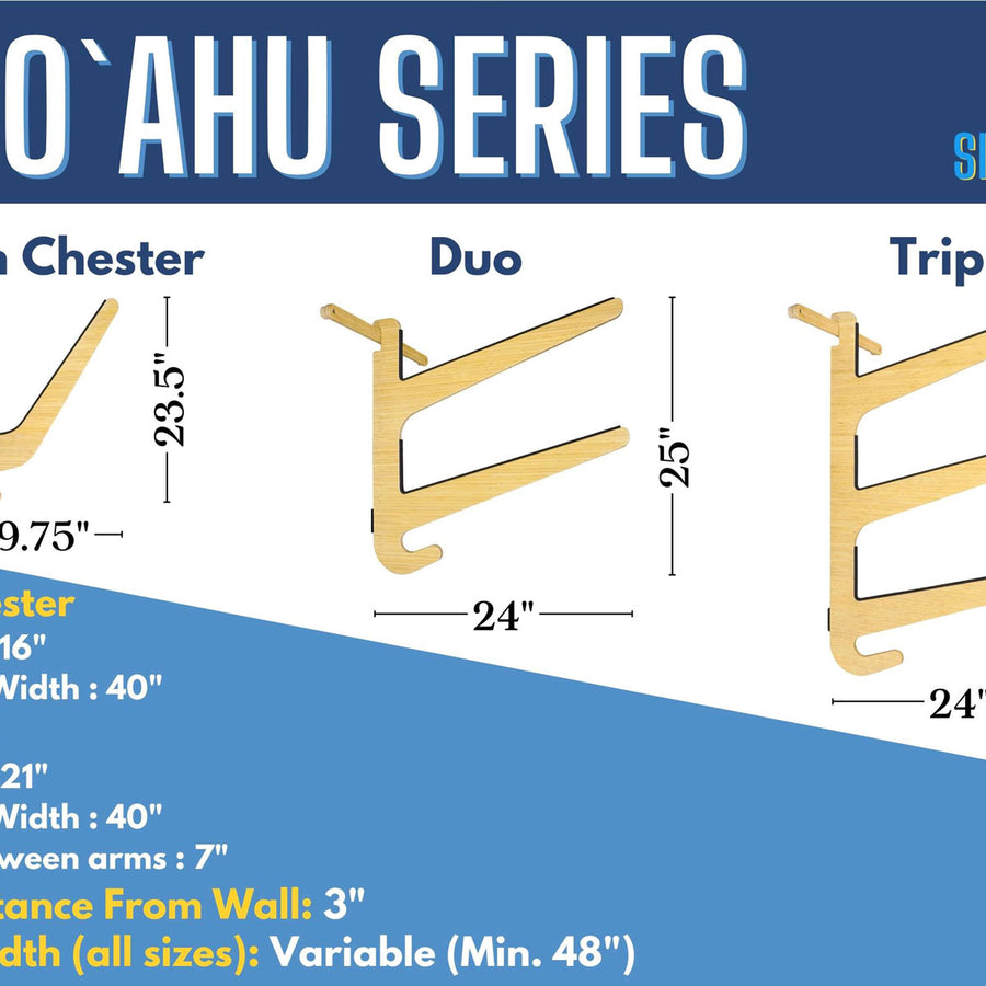Premium Bamboo Paddleboard Rack | Wakeboard Rack | Indoor Wall-Mount ...