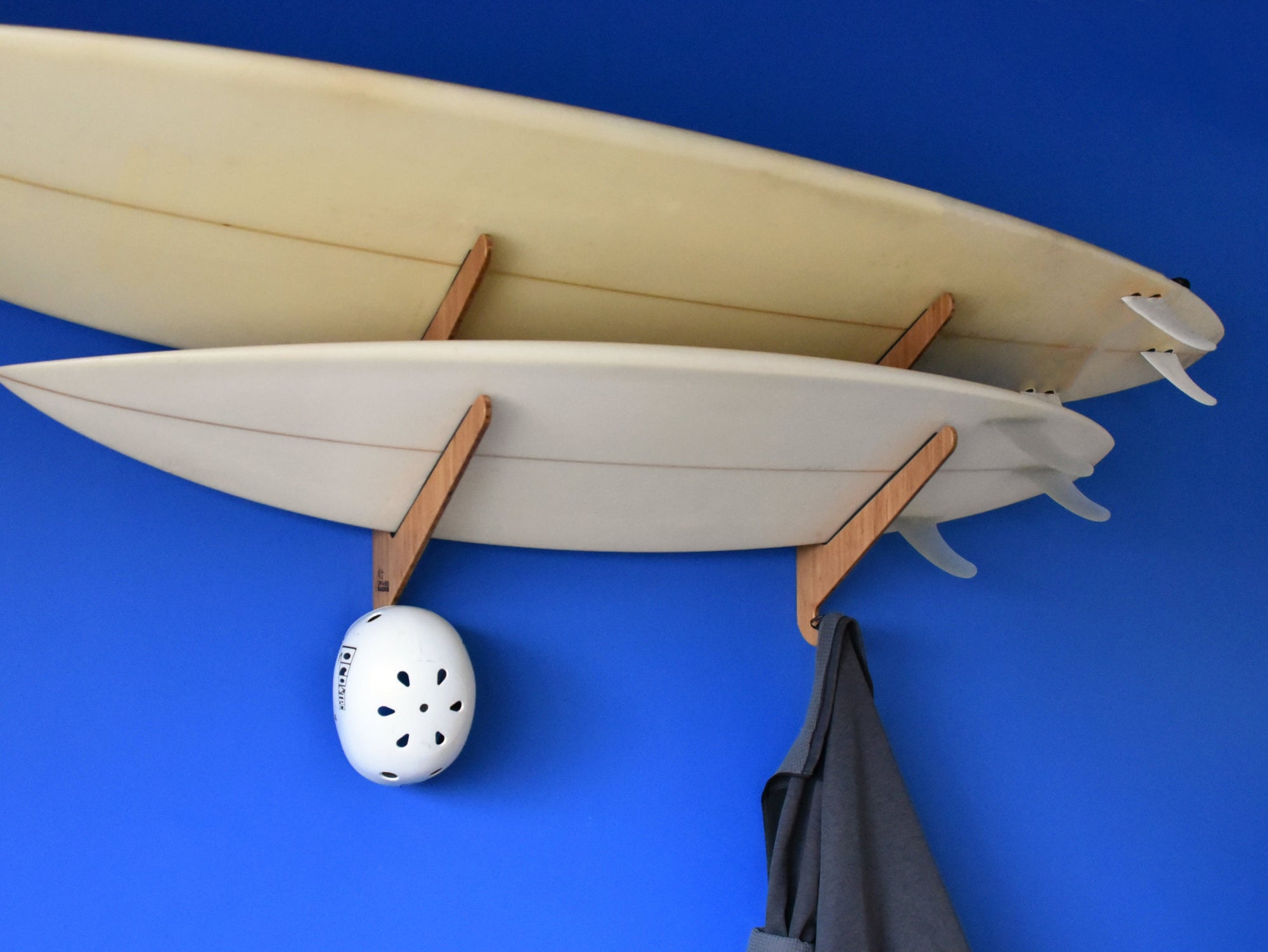 Bamboo & Birch Surfboard Rack | Horizontal Wall-Mounted Indoor and ...