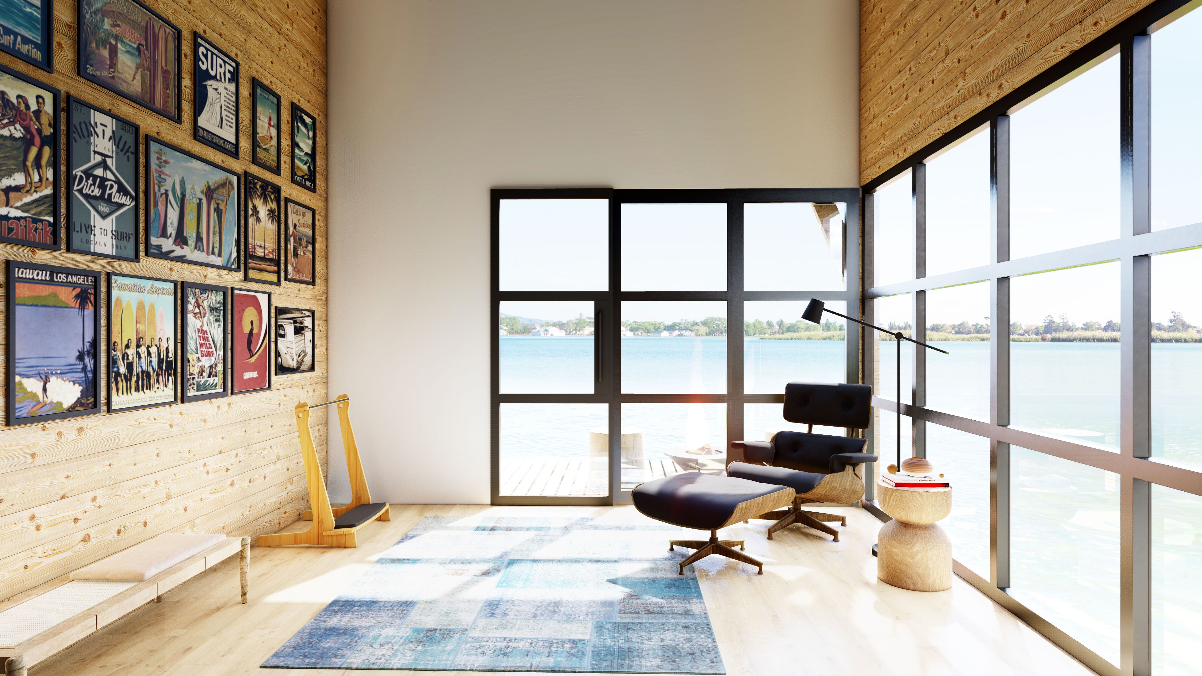 Bamboo & Birch SUP Rack | Vertical Freestanding Indoor & Garage Storage ...