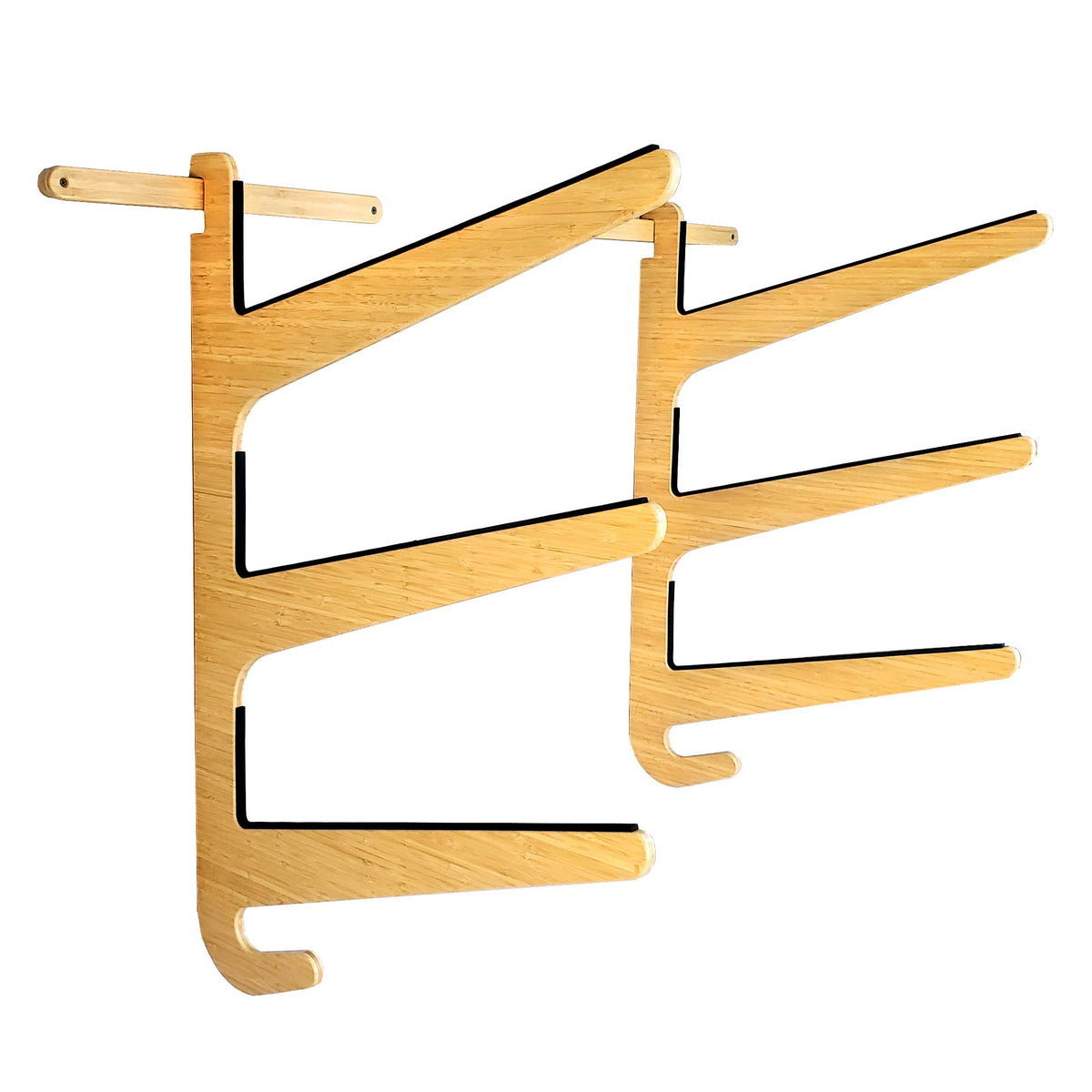 Premium Bamboo Paddleboard Rack | Wakeboard Rack | Indoor Wall-Mount ...