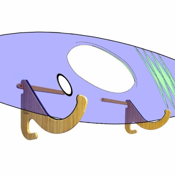 Kayak Storage Racks | Bamboo & Birch | Premium Horizontal Kayak Holder ...